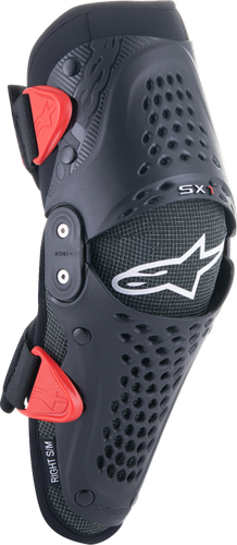 ALPINESTARS - 6546319-13-LXL - Youth SX-1 Knee Protectors - Black/Red ...