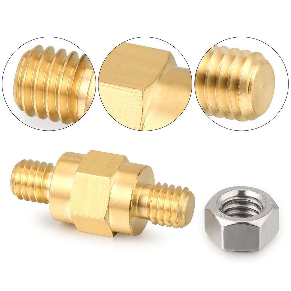 3/8"-16 Brass Side Post Battery Terminal Bolt Standard Extender Stud ...