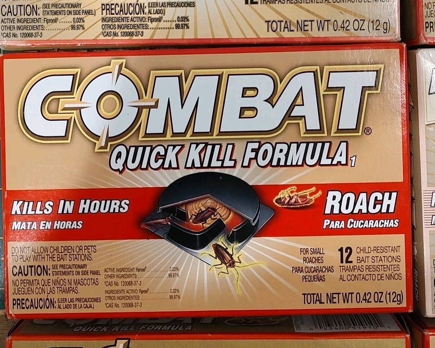 8 Boxes Of Combat Quick Kill Formula Small Roach Bait Stations (96 ...