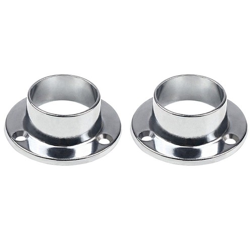 2pcs Flange Bracket for Hanging Clothes Rod Stainless Steel Shelf ...