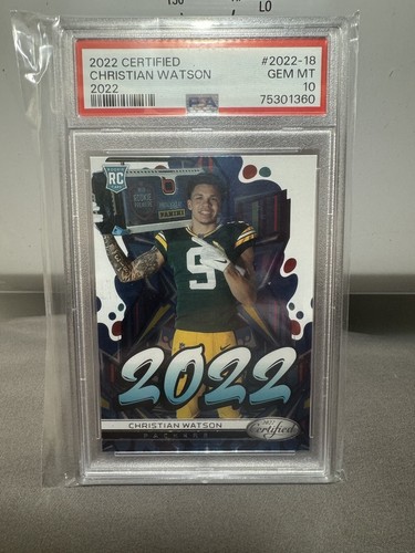 2022 Certified Christian Watson Rookie Card PSA 10 🔥🔥🔥 | eBay