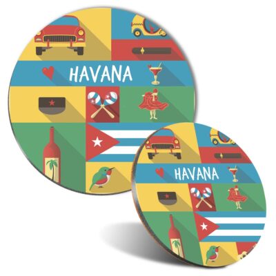 Mouse Mat & Coaster Set Havana Cuba Travel Icons Cuban #56089 | eBay UK