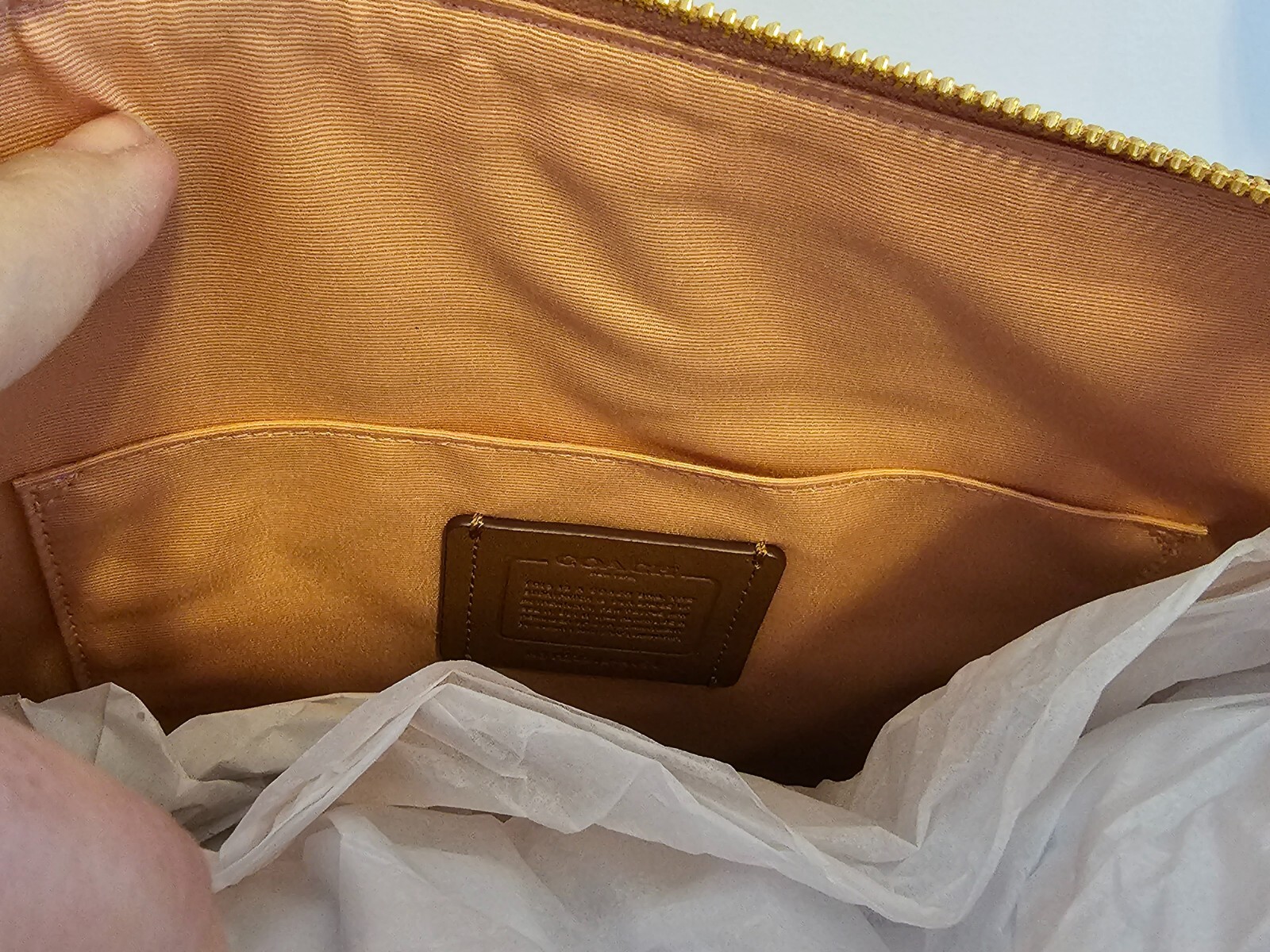 Coach+Zip+Top+Women%27s+Tote+Bag%2C+Large+-+Gold+%284454%29 for sale ...