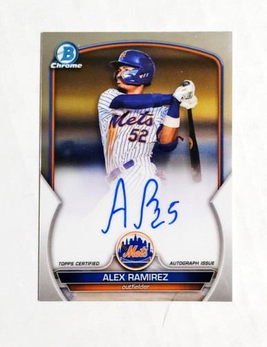 Alex Ramirez 2023 1st Bowman Chrome AUTO Prospect CHROME New York Mets ...
