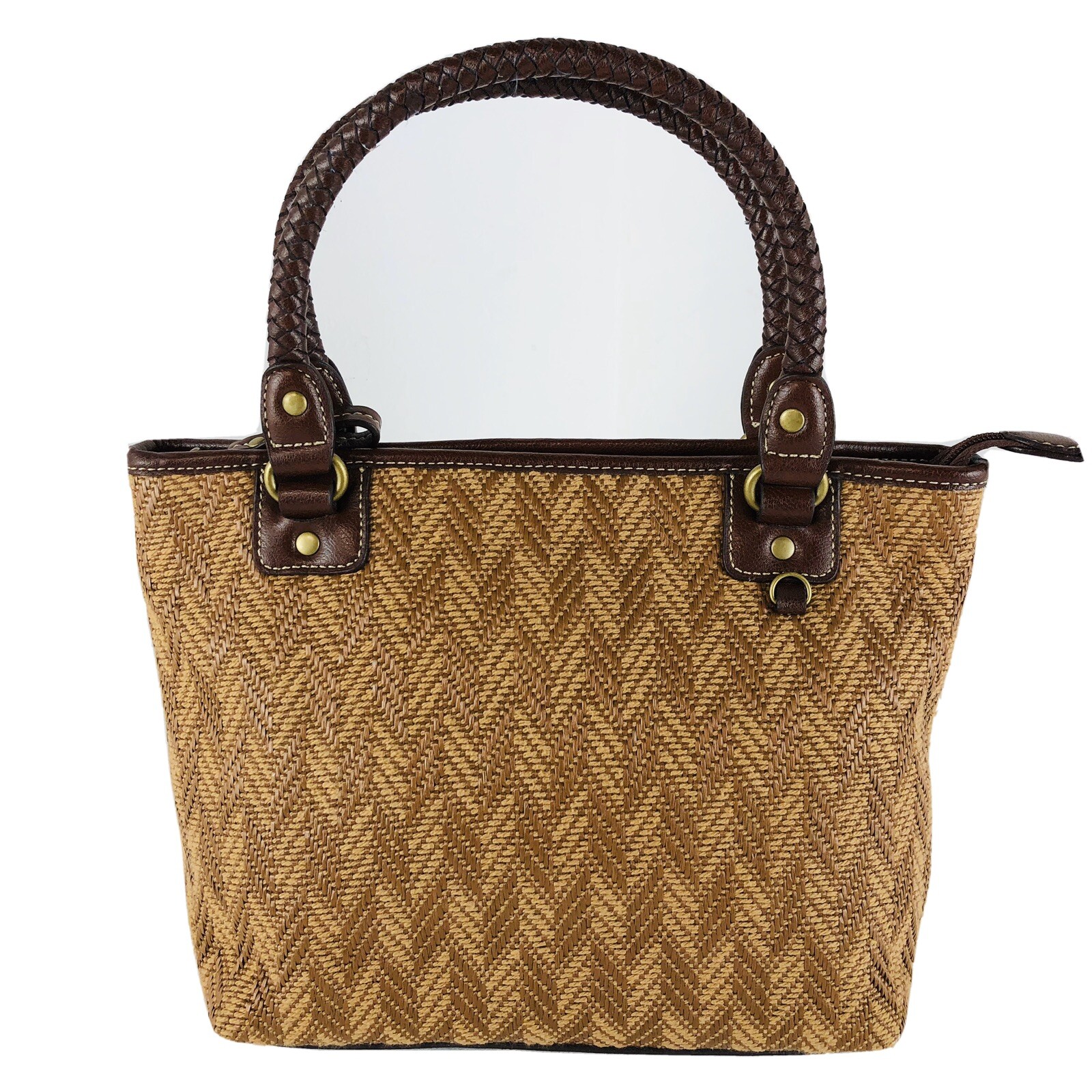 Relic Herringbone Cross Body Purse Handbag Bag Leather Rope Handle ...