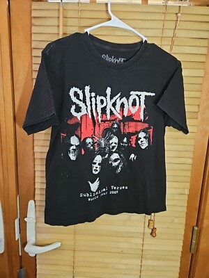 Slipknot Nu Metal Band Subliminal Verses 2005 World Tour Tee T Shirt XS ...