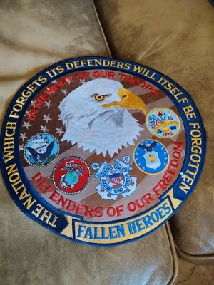 ** VINTAGE FALLEN HEROS MILITARY HONOR PATCH LARGE COLORFUL NICE!"" | eBay