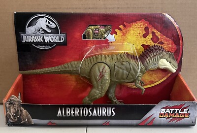Mattel Jurassic World Battle Damage Albertosaurus Action Figures ...