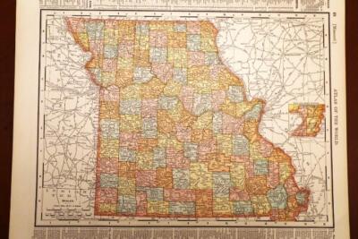 1897 ANTIQUE MCNALLY ATLAS MAP OF MISSOURI-EXCELLENT DETAIL | eBay