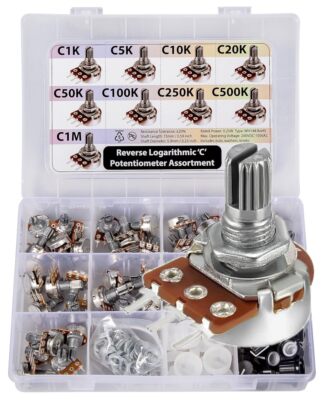 45 pcs Potentiometer Assortment rev Log Reverse logarithmic = C C1K C5K ...