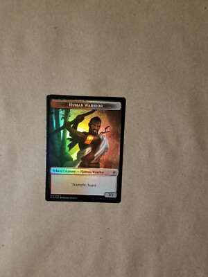 MTG Throne of Eldraine Commander X1 FOIL Human Warrior/Food Token 013 ...