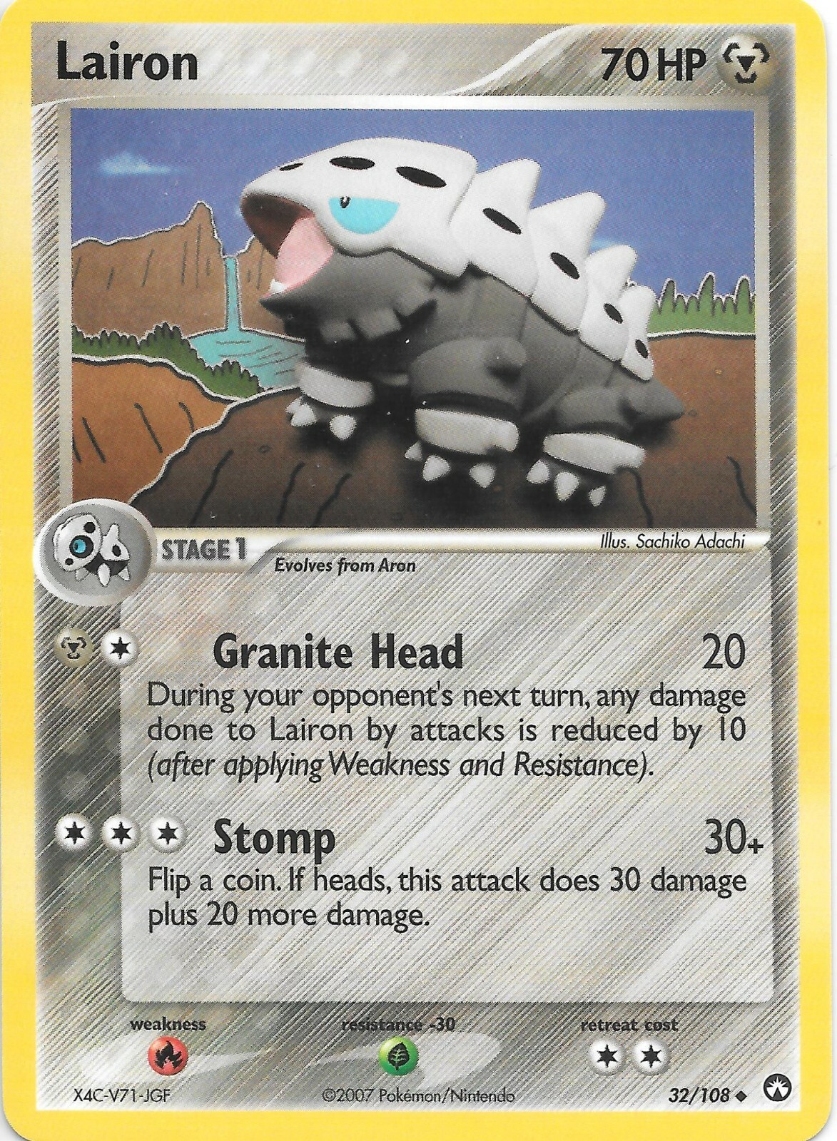 Lairon Pokemon Card