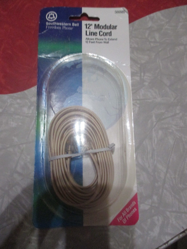 SOUTHWESTERN BELL New In Package 12' MODULAR TELEPHONE LAND LINE CORD ...