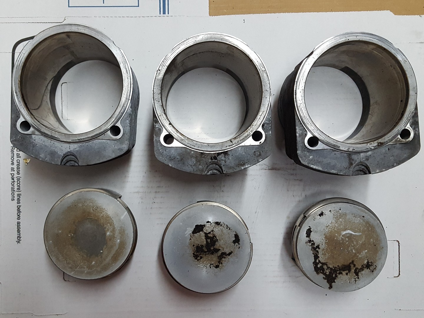 Turbo Set of 6 Pistons Mahle 503 98 90 Porsche 911 930 3.3L /w ...