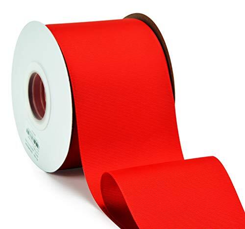 3 inch Solid Grosgrain Ribbon Roll - 25 Yards for Gift Wrapping Ribbons ...