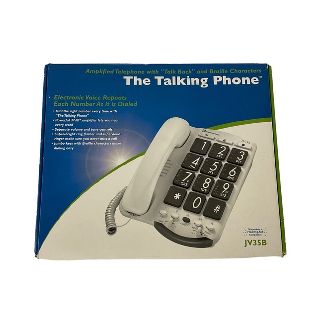 Ameriphone JV35 Phone with 37-dB Amplification Braille Characters and ...