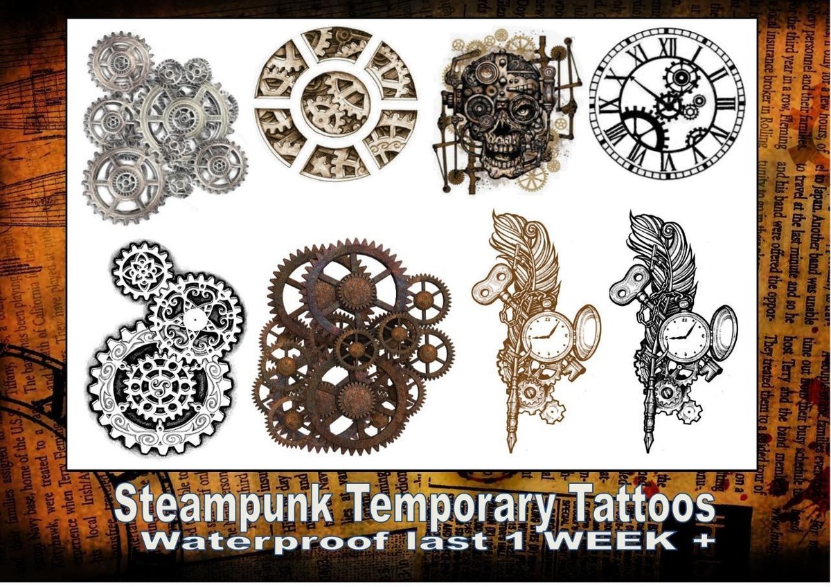 Clock Gears Steampunk Tattoo
