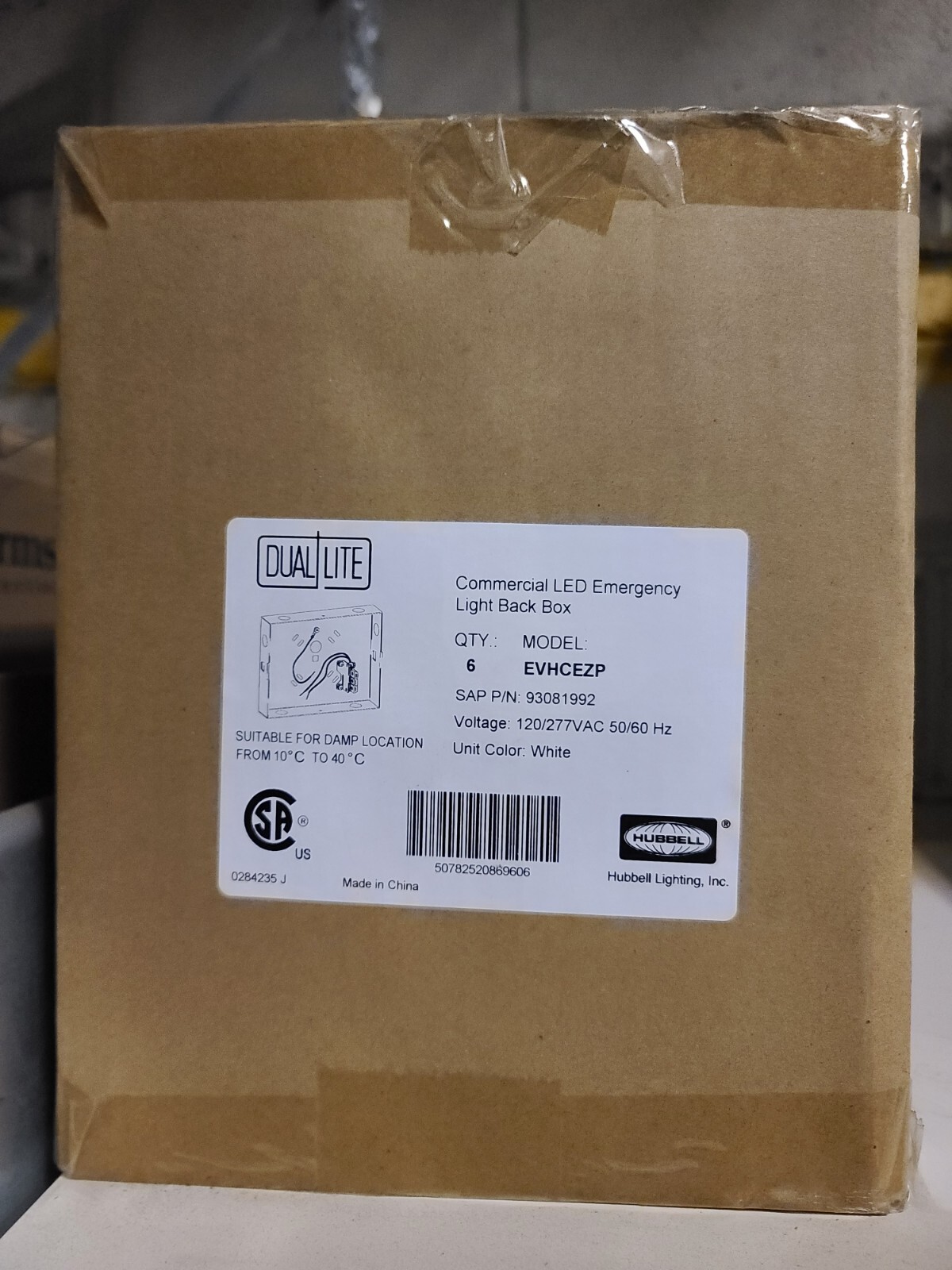 (Lot of 6) Dual Lite EVHCEZP Commercial LED Emergency Light Back Box ...