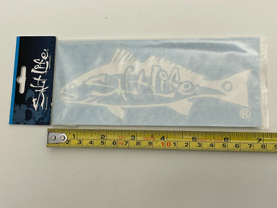 sd72- Salt Life- White Fish Decal 7" Surface Mount Sticker NEW *Free ...