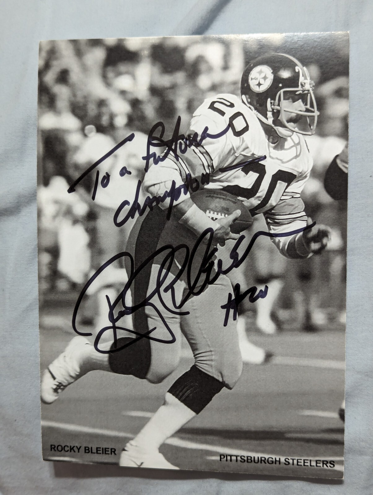 2 For 1 Deal!! Rocky Bleier Autograph Signed Photos Pittsburgh Steelers ...
