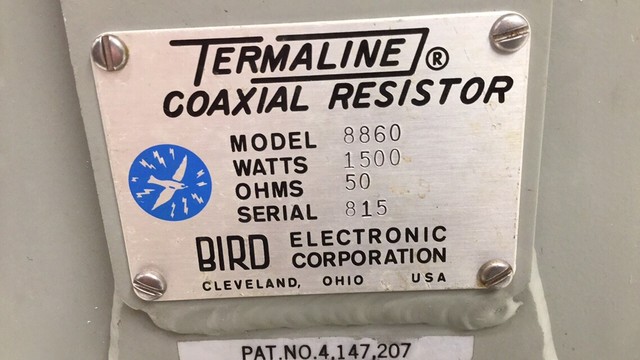 Bird 8860 1500w 50 Ohm Termaline Coaxial Load Resistor for sale online ...
