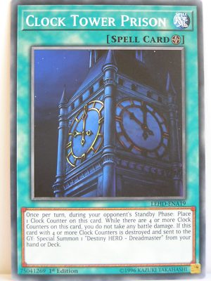 Yugioh - 1x #019 Clock Tower Prison - LEHD-A - Legendary Hero Decks | eBay