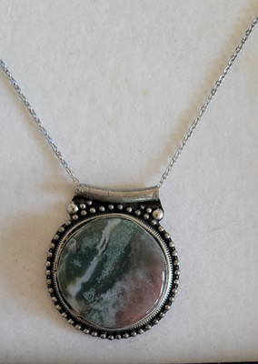 VTG Silver And Ocean Garnet Jasper Or Agate | eBay