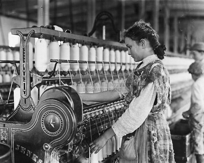 GIRL WORKING IN COTTON MILL AS A SPINNER CHILD LABOR NC 1908 8X10 PHOTO ...
