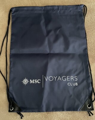 MSC Cruise Line Voyagers Club Drawstring-Backpack Tote Bag-NEW | eBay
