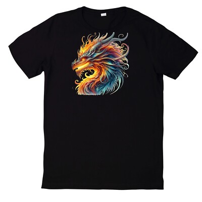 T-Shirt Fantasy Drachen Magischer Drache Motiv Baumwolle | eBay