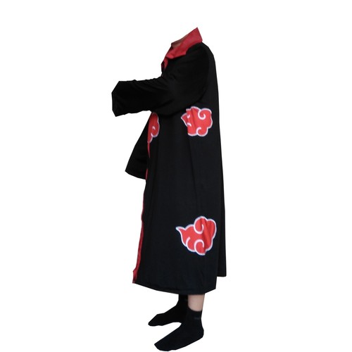 Naruto Cloak Adult Costume Anime Akatsuki Robe Halloween Cosplay Ninja ...