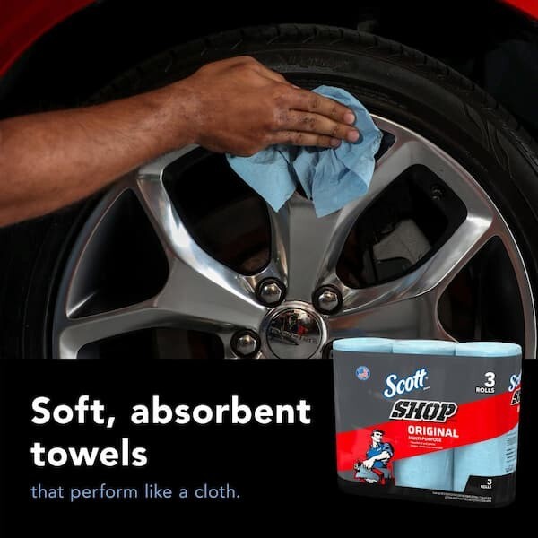 Scott Blue Shop Towel Cleaning Wipes 3-Pack Bundle of 3 Roll | eBay