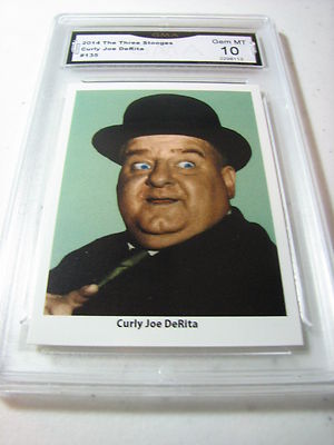 CURLY JOE DERITA THE THREE 3 STOOGES 2014 CHRONICLES COLOR # 135 GRADED ...