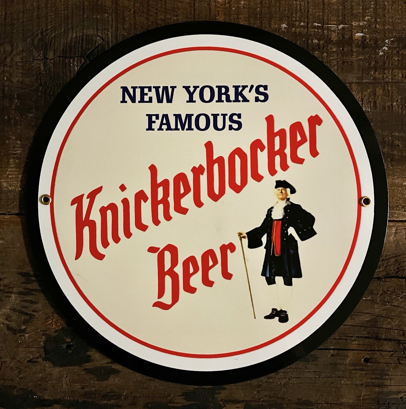 Knickerbocker Beer 12” Diameter Porcelain Beer Sign | eBay