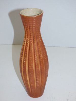 schöne alte Vase braun Bodenmarke KALAMBA mit Elster Keramik Ostalgie ...