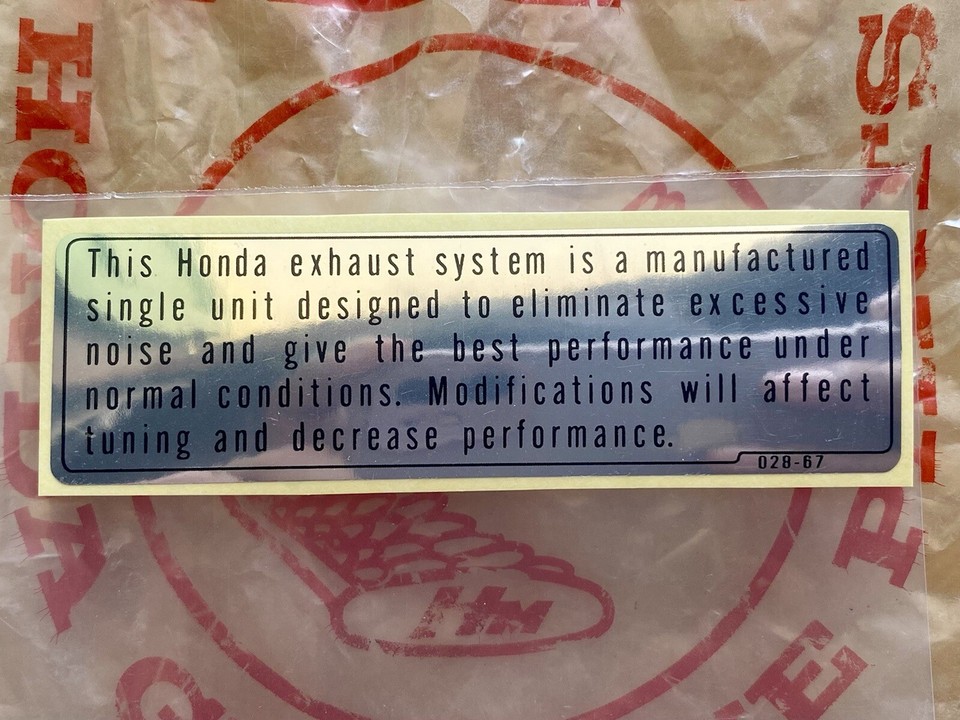 1978-1982 Honda CBX CBX1000 Decal Sticker Mark Caution Set | Decal/Sticker