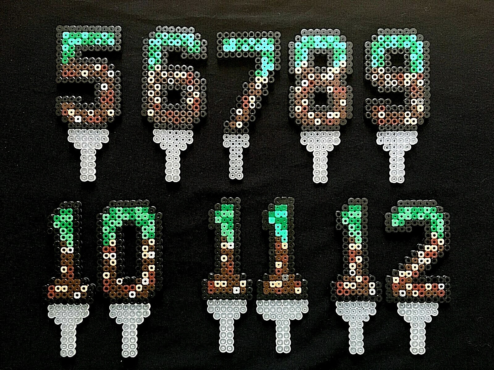 HAPPY BIRTHDAY CAKE TOPPER - MINECRAFT THEMED- 5-100 NUMBER DECORATION ...