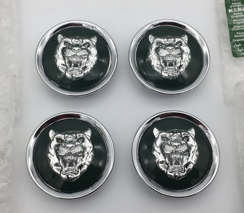 GENUINE JAGUAR NEW GREEN & SILVER ALLOY WHEEL CENTRE CAP BADGES XJ6 XJ8 ...