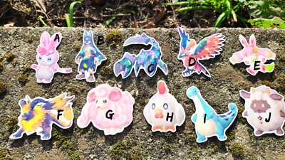 Palworld Stickers Diamond Holo Effect Cute Vinyl Waterproof | eBay
