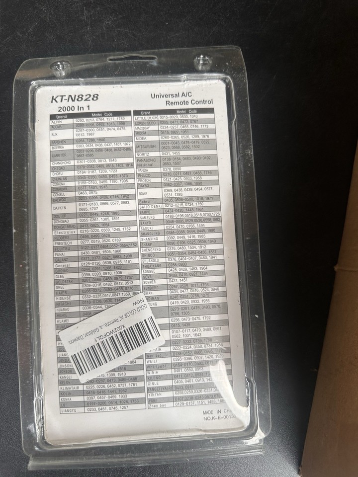 KT-N828 2000 in 1 Universal A/C Remote Control For Air Conditioner New | eBay