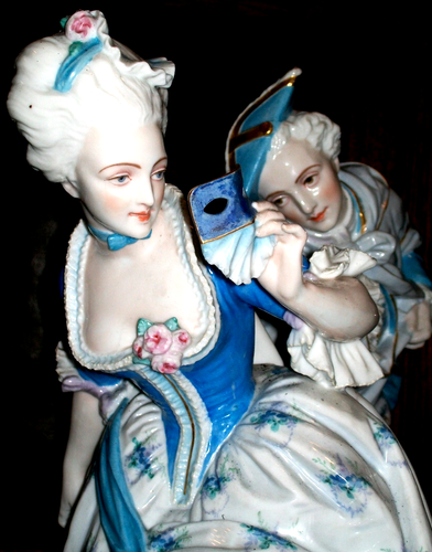 ANTIQUE FRENCH PARIS VICTORIAN VION BAURY LADY MAN LOVERS PORCELAIN FIGURINES | eBay