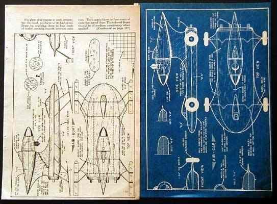 Tether Prop Rod Race Car & Hydrofoil 1956 How-To build PLANS | eBay