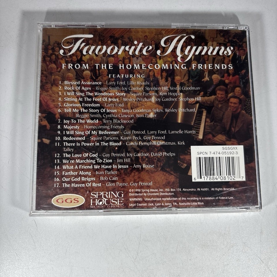 Favorite Hymns - Music CD - Bill & Gloria Gaither - 1999-02-23 ...