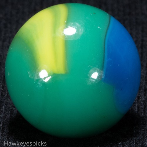 Marble King *GREEN JAY Rainbow Marble 5/8 Mint Hawkeyespicks sg | eBay