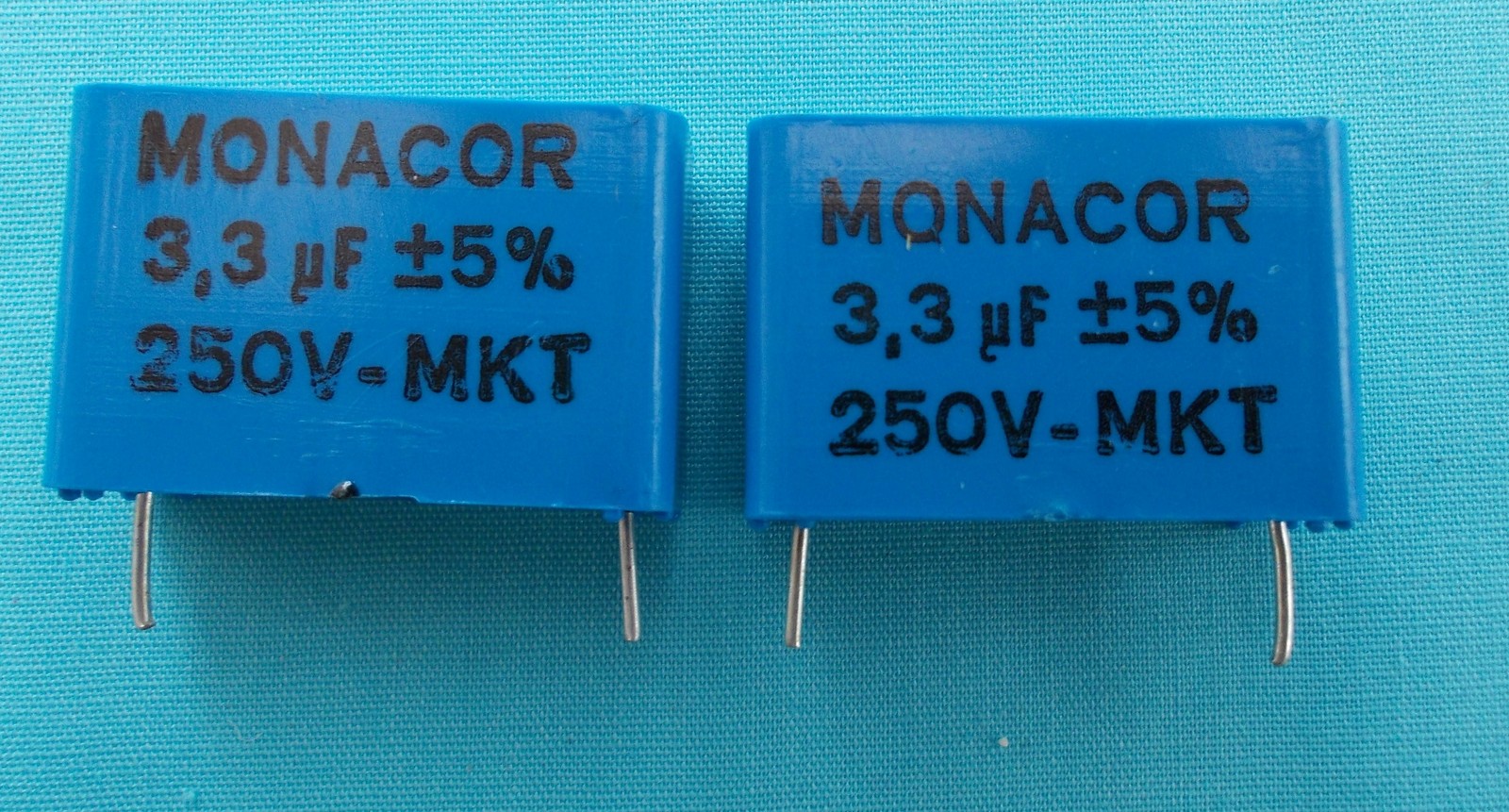 2 x 3.3uf Non- Polarised Bipolar MKT Foil PCB Mounting Crossover ...