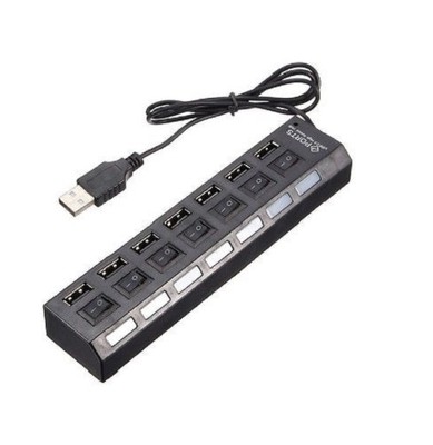Hub Sdoppiatore Usb 7 Porte Con Interruttori On off Multipresa Pc hsb ...