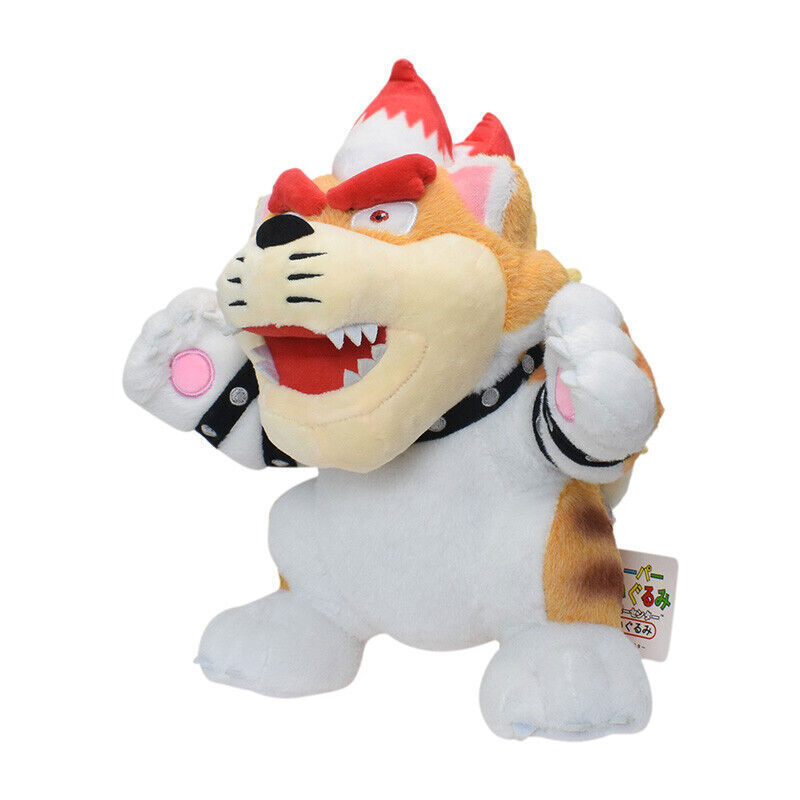 12” Super Mario Bros Soft Meowser Bowser Plush Toys Stuffed Dolls ...