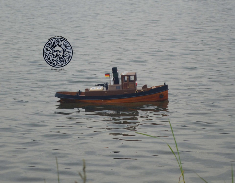 1:18 German Steam Tug Boat HOLGER 720mm 28" Wooden RC Model Kit | eBay