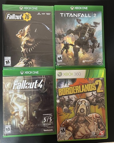 Lot of 4 XBOX ONE 360 games Borderlands 2, Titanfall 2,Fallout 4, Fallout 76 | eBay