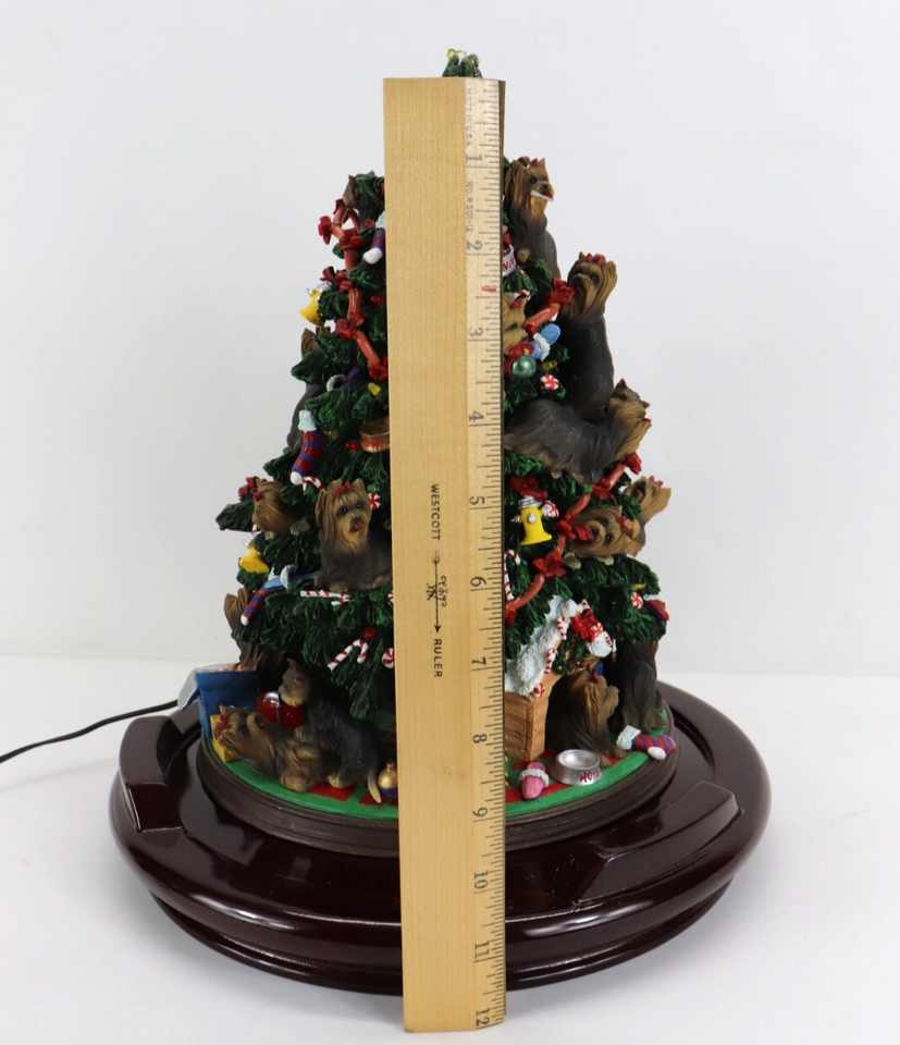 Danbury Mint Yorkie Yorkshire Terrier Dog Christmas Tree Lighted ...